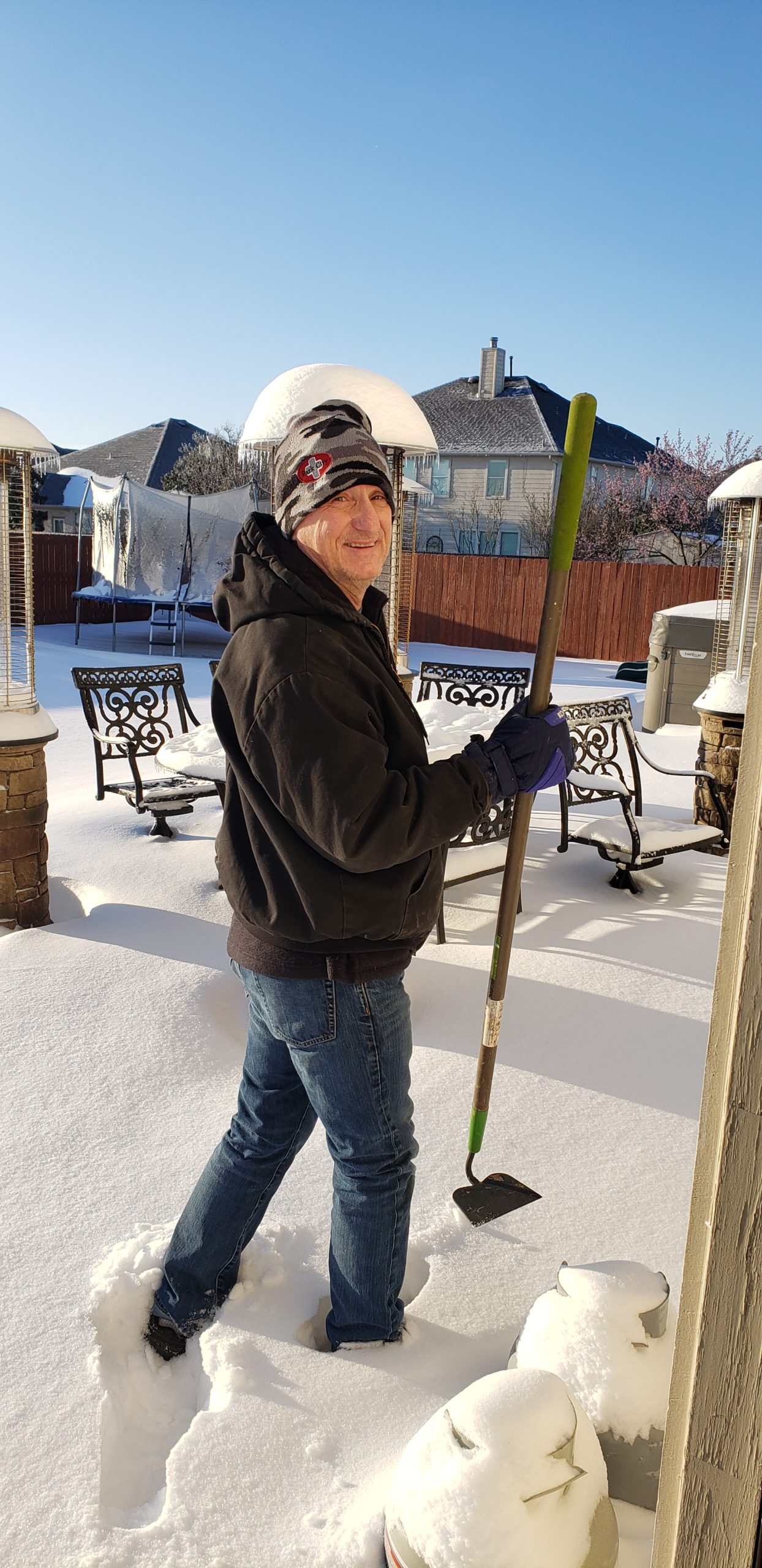 Changing Perspective in Frozen Texas - She's Losing It!